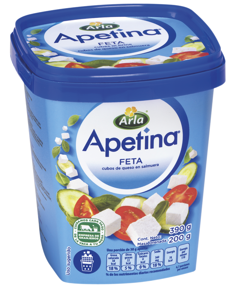 Arla Apetina® Clásico cubos en Salmuera 200g | Arla Foods dairy product ...